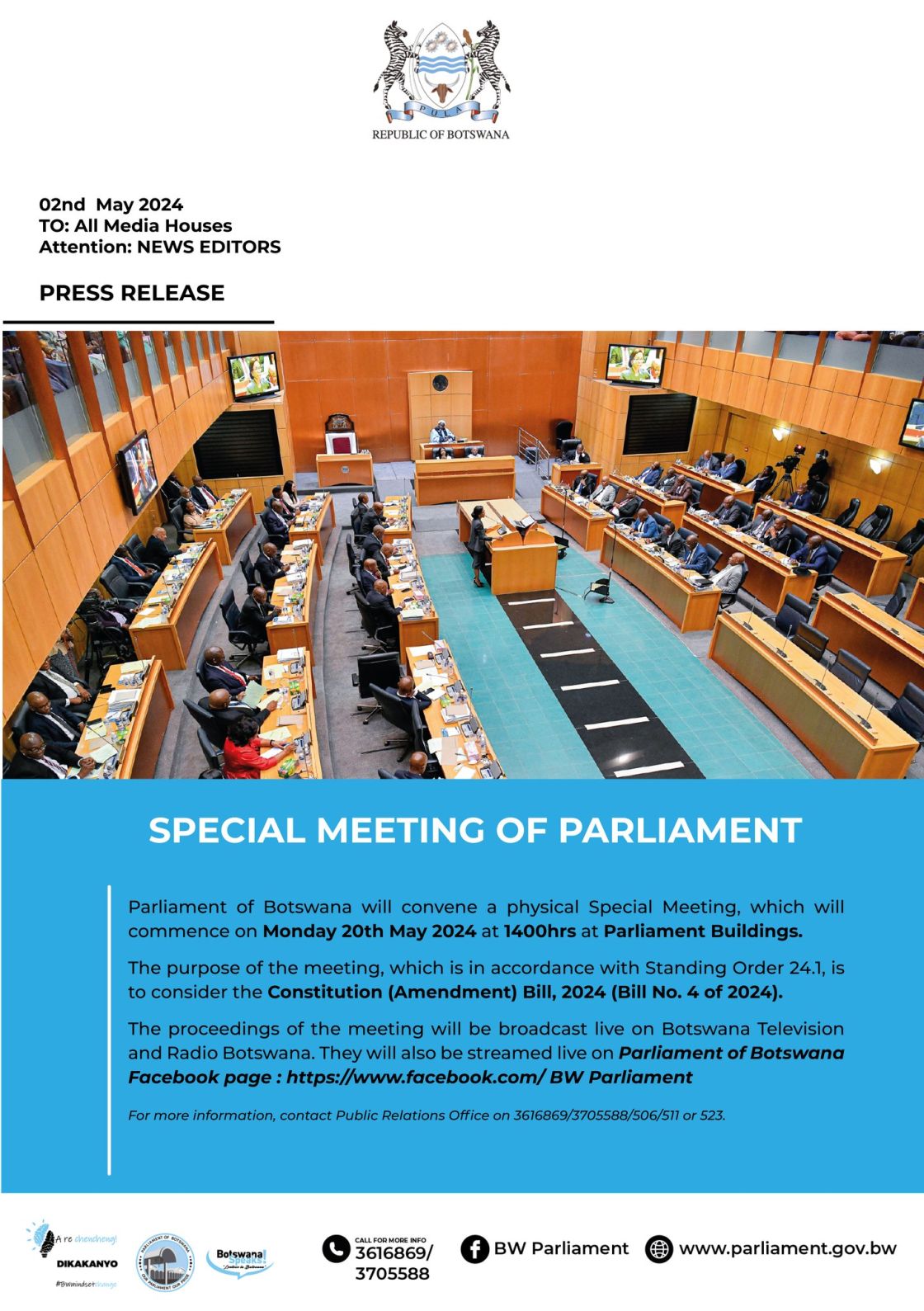 SPECIAL MEETING OF PARLIAMENT | Botswana Speaks